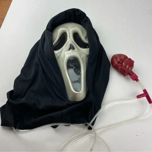 Costumes | Scream Movie Ghost Face Bleeding Mask With Heart Blood Pump ...